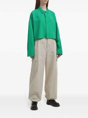 Izzue Logo-plaque Cropped Shirt