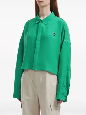 Izzue Logo-plaque Cropped Shirt