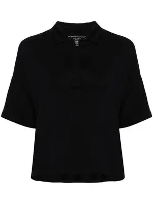 Majestic Filatures Split-neck Jersey Polo Top - Blue