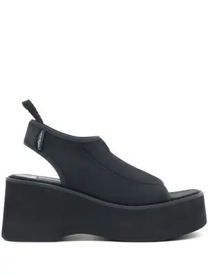 COURREGES 90mm Scuba Wave Platform Sandals