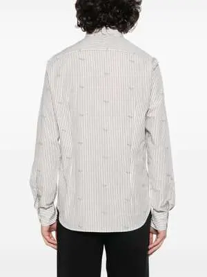 Emporio Armani Logo-print Striped Shirt