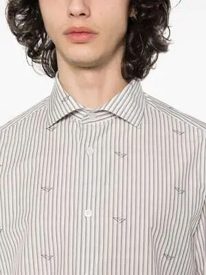 Emporio Armani Logo-print Striped Shirt