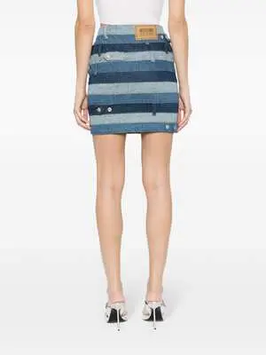 Moschino Panelled Denim Mini Skirt