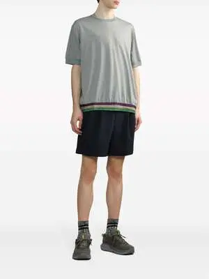 Kolor Striped-trim Knit Top