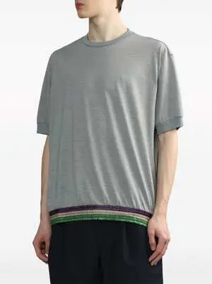 Kolor Striped-trim Knit Top