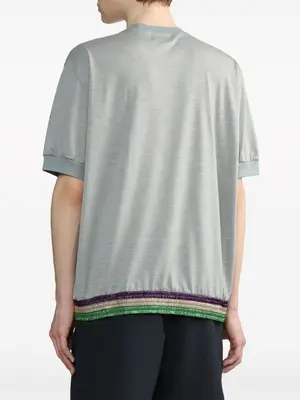 Kolor Striped-trim Knit Top