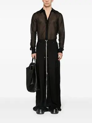 Rick Owens Bela Satin Wide-leg Trousers