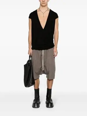 Rick Owens Pods Drop-crotch Shorts - Grey