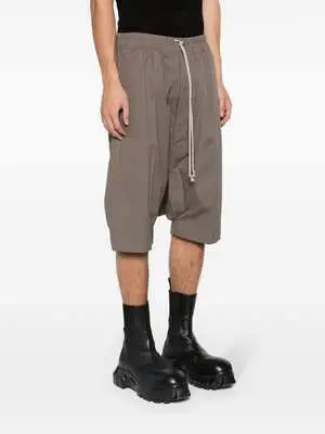 Rick Owens Pods Drop-crotch Shorts - Grey