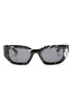 Philipp Plein Marbled Square-frame Sunglasses - Black