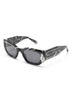 Philipp Plein Marbled Square-frame Sunglasses