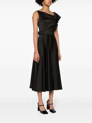 NISSA Belted Midi Dress
