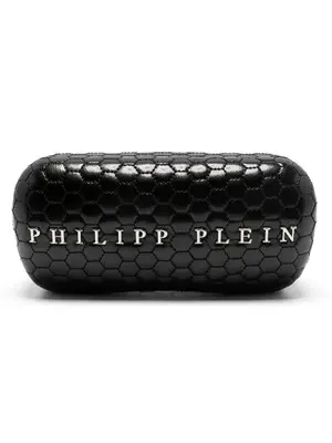 Philipp Plein Square Frame Sunglasses With Logo Plaque
