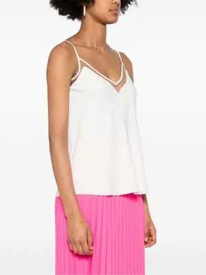 NISSA Crepe De Chine Tank Top - White