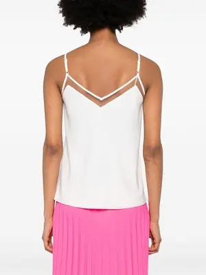 NISSA Crepe De Chine Tank Top - White