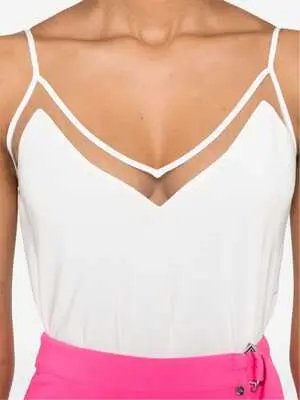 NISSA Crepe De Chine Tank Top - White
