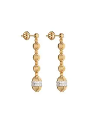 OFFICINA BERNARDI 18kt Yellow Diamond Empire Drop Earrings - Gold