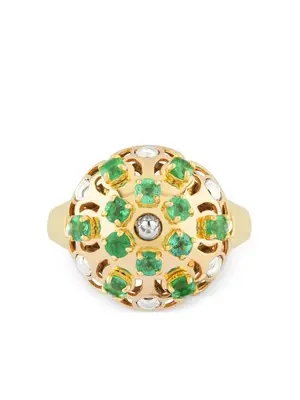 OFFICINA BERNARDI 18kt Yellow Damasco Emerald Ring - Gold
