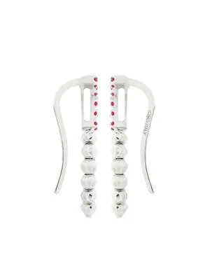 OFFICINA BERNARDI 18kt White Gold Moon Eden Ruby Cuff Earrings