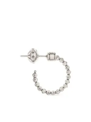 OFFICINA BERNARDI 18kt White Gold Diamond Hoop Earrings - Silver