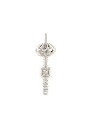 OFFICINA BERNARDI 18kt White Gold Diamond Hoop Earrings - Silver