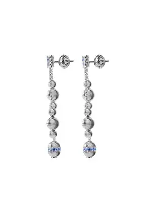OFFICINA BERNARDI 18kt White Gold Empire Sapphire Drop Earrings - Silver