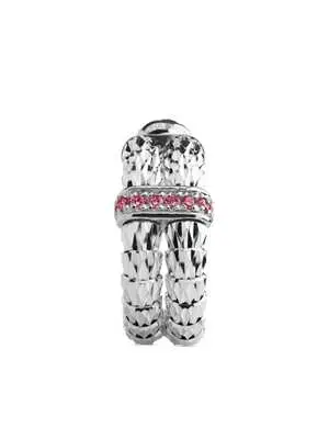 OFFICINA BERNARDI 18kt White Gold Ruby Hoop Earrings