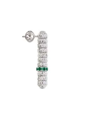 OFFICINA BERNARDI 18kt White Gold Emerald Drop Earrings
