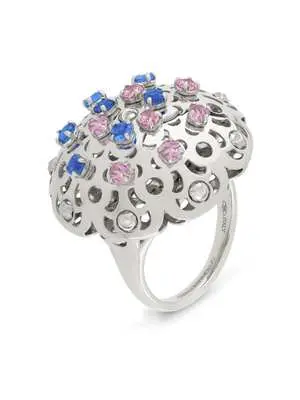 OFFICINA BERNARDI 18kt White Gold Damasco Sapphire Ring - Silver