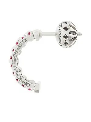OFFICINA BERNARDI 18kt White Gold Ruby Moon Eden Earrings - Silver
