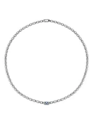 OFFICINA BERNARDI 18kt White Gold Lumen Sapphire And Diamond Necklace - Silver