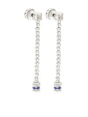 OFFICINA BERNARDI Officina Bernardi 18kt White Gold Sapphire And Diamond Drop Earrings Silver