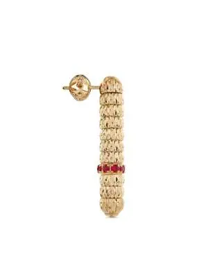 OFFICINA BERNARDI 18kt Yellow Enigma Ruby Drop Earrings