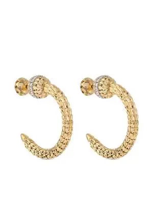 OFFICINA BERNARDI 18kt Yellow Diamond Hoop Earrings - Gold
