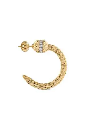 OFFICINA BERNARDI 18kt Yellow Diamond Hoop Earrings