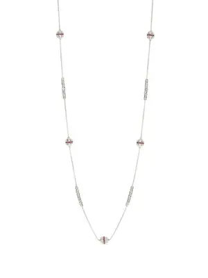 OFFICINA BERNARDI 18kt White Gold Ophidia Ruby Necklace - Silver
