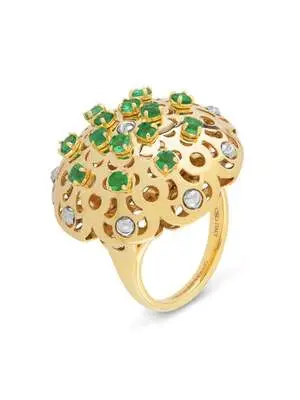 OFFICINA BERNARDI 18kt Yellow Damasco Emerald Ring - Gold