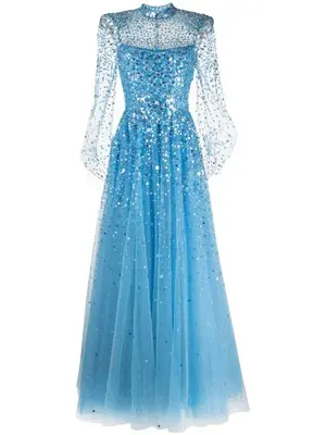 Jenny Packham Meadow Sweet Sequin-embellished Gown