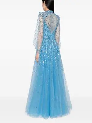 Jenny Packham Meadow Sweet Sequin-embellished Gown