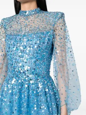 Jenny Packham Meadow Sweet Sequin-embellished Gown