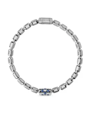 OFFICINA BERNARDI 18kt White Gold Bracelet With Sapphire And Diamond - Silver