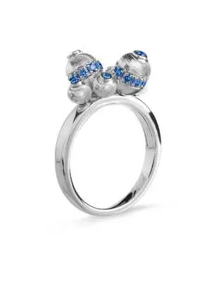 OFFICINA BERNARDI 18kt White Gold Empire Sapphire Ring - Silver