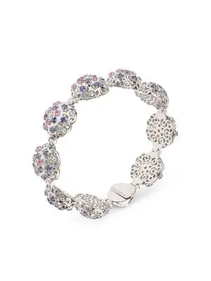 OFFICINA BERNARDI 18kt White Gold Damasco Sapphire And Diamond Bracelet - Silver