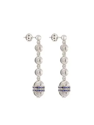 OFFICINA BERNARDI 18kt White Gold Sapphire Drop Earrings - Silver