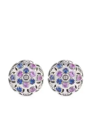 OFFICINA BERNARDI 18kt White Gold Damasco Sapphire Earrings - Silver