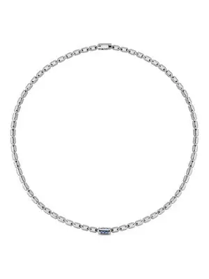 OFFICINA BERNARDI 18kt White Gold Sapphire And Diamond Necklace - Silver