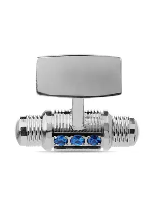 OFFICINA BERNARDI 18kt White Gold Lumen Sapphire And Diamond Cufflinks