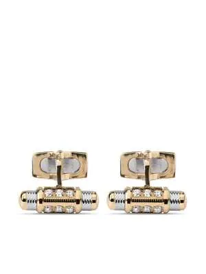 OFFICINA BERNARDI 18kt Yellow And White Lumen Diamond Cufflinks - Gold