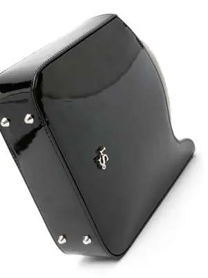 LE SILLA Ivy Patent-leather Shoulder Bag - Black