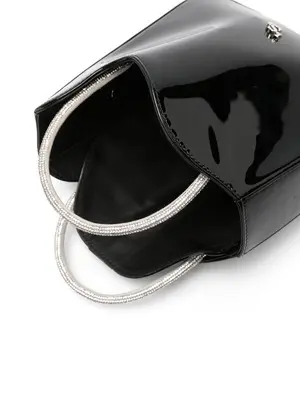 LE SILLA Ivy Patent-leather Shoulder Bag - Black